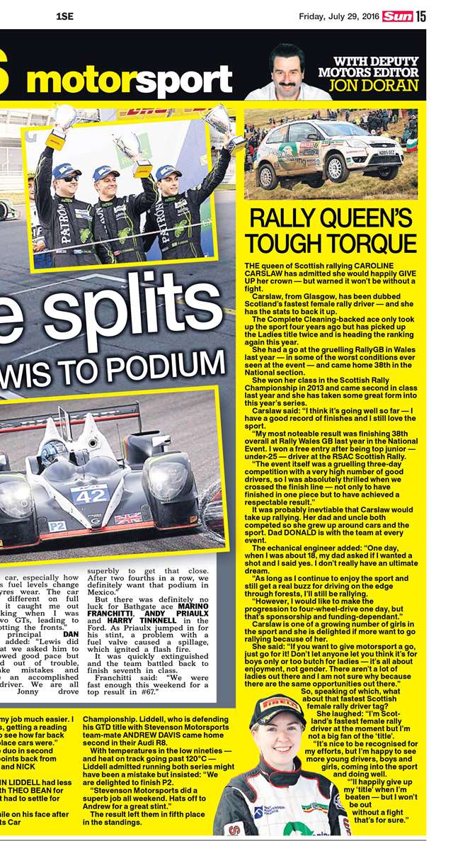 Caroline Carslaw Rallying